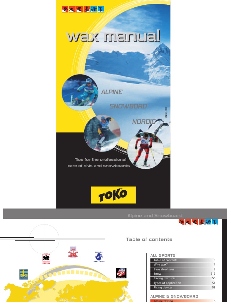Toko Waxing Guide for Skis & Snowboards | PDF | Snow | Physical Sciences