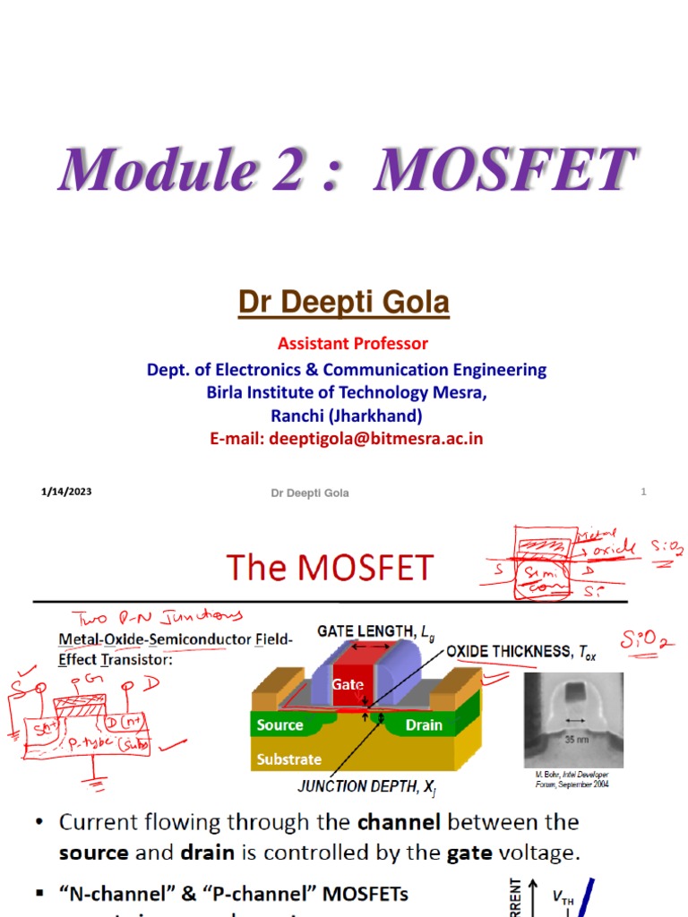 MOSFET Btech | PDF