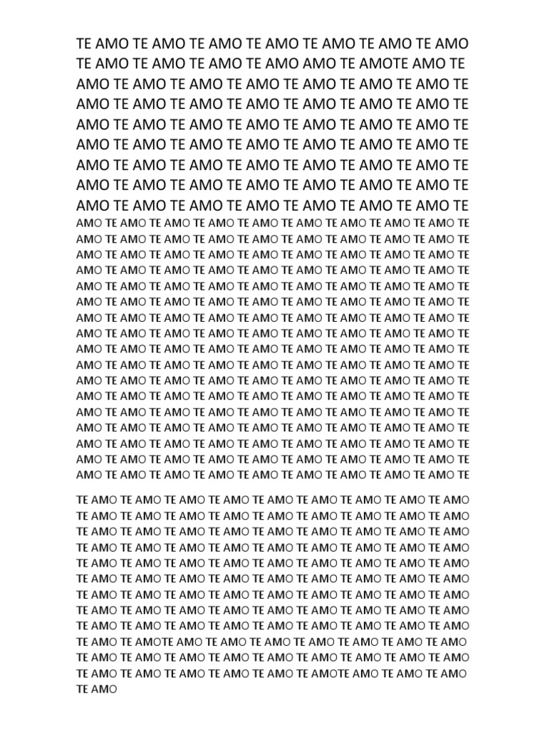 Te Amo Te Amo Te Amoooooooooooo | PDF