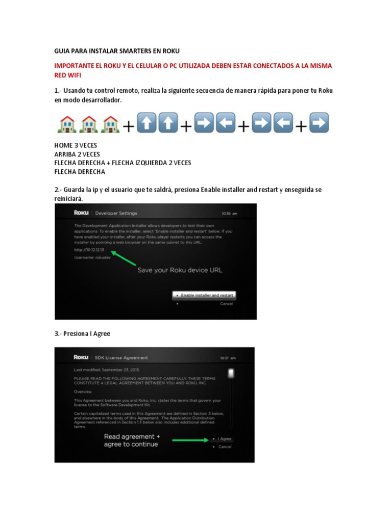 Guia para Instalar Smarters en Roku | PDF