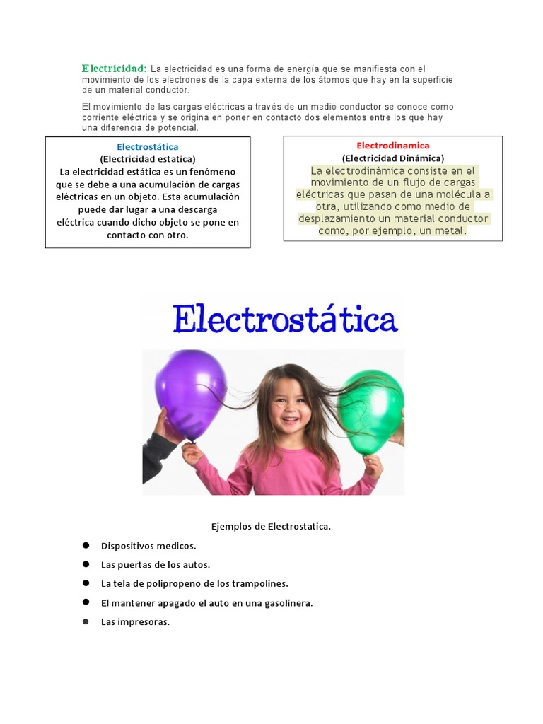 Electricidad:: Electrostática | PDF
