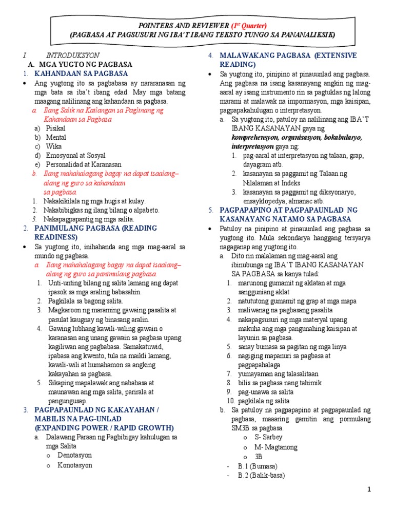 pointers-and-reviewer-PAGPAG | PDF