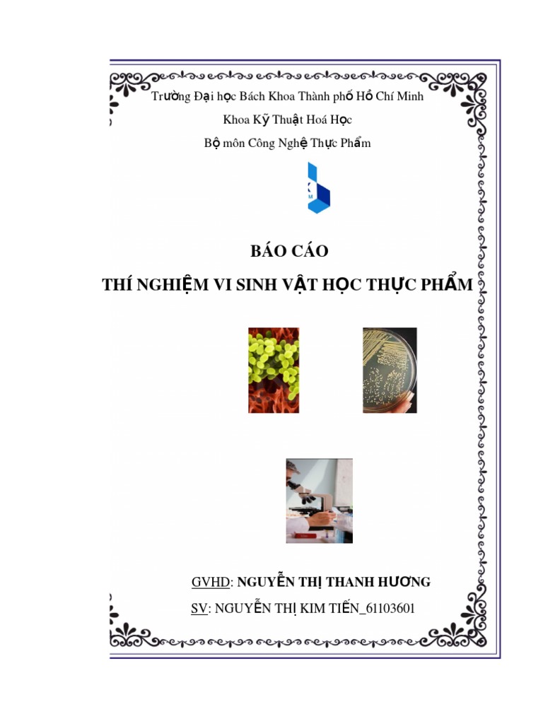 Báo Cáo Thí Nghi M Vi Sinh V T H C TH C PH M | PDF