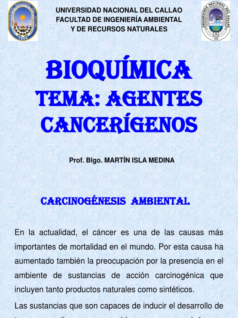AGENTES CANCERIGENOS BQ Ultimo Tema | PDF | Carcinógeno | Cáncer