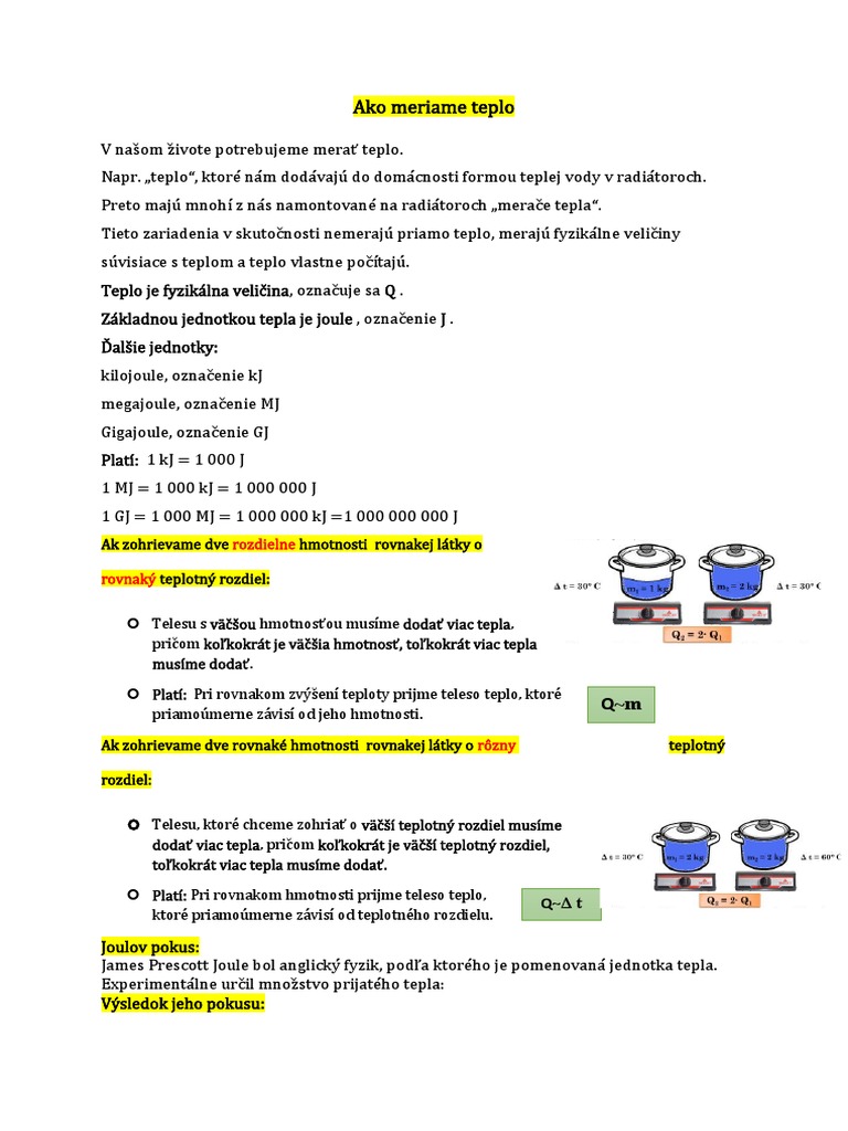 Ako Meriame Teplo | PDF