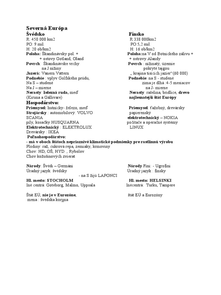 Severná Európa | PDF