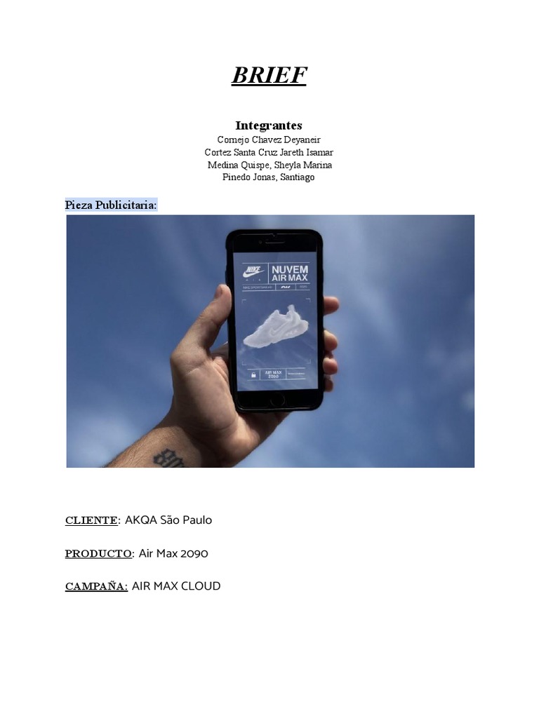 Campaña Air Max Cloud en Brasil | PDF | Marca | Nike