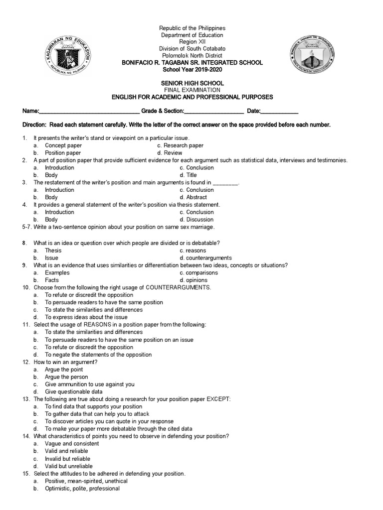 Eapp Final Exam | Download Free PDF | Observation | Experiment