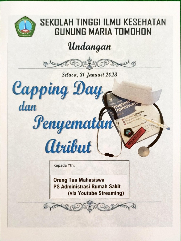 Undangan Capping Day Orang Tua ARS. Via Youtube | PDF