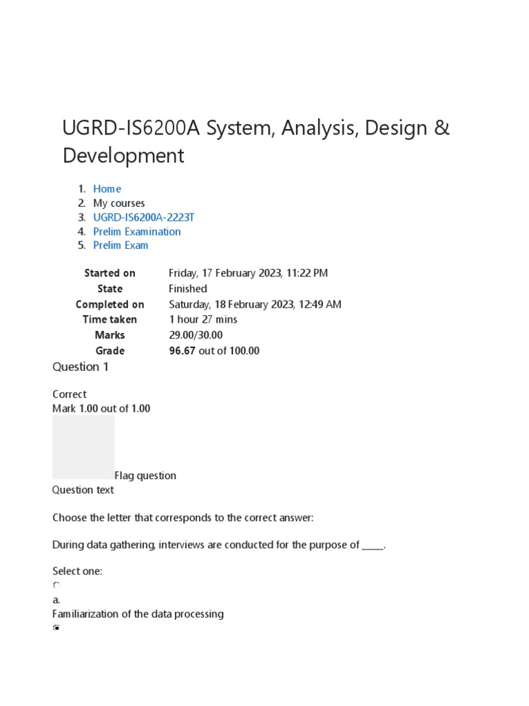 UGRD-IS6200A System, Analysis, Design & Development | PDF | System | Information