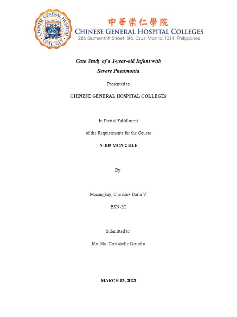 Case Study Rle - Pedia Charity Ward | PDF | Respiratory Tract | Lung