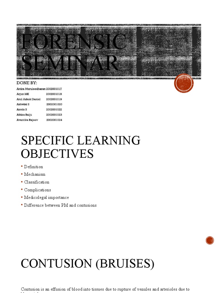 Contusion | PDF | Clinical Medicine | Anatomy