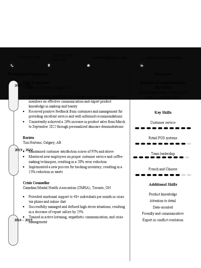 Canadian Resume Format | PDF | Résumé | Psychology