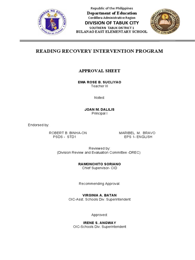 BEES - Reading-Program Proposal - 2019 | PDF | Reading Comprehension | Cognitive Psychology