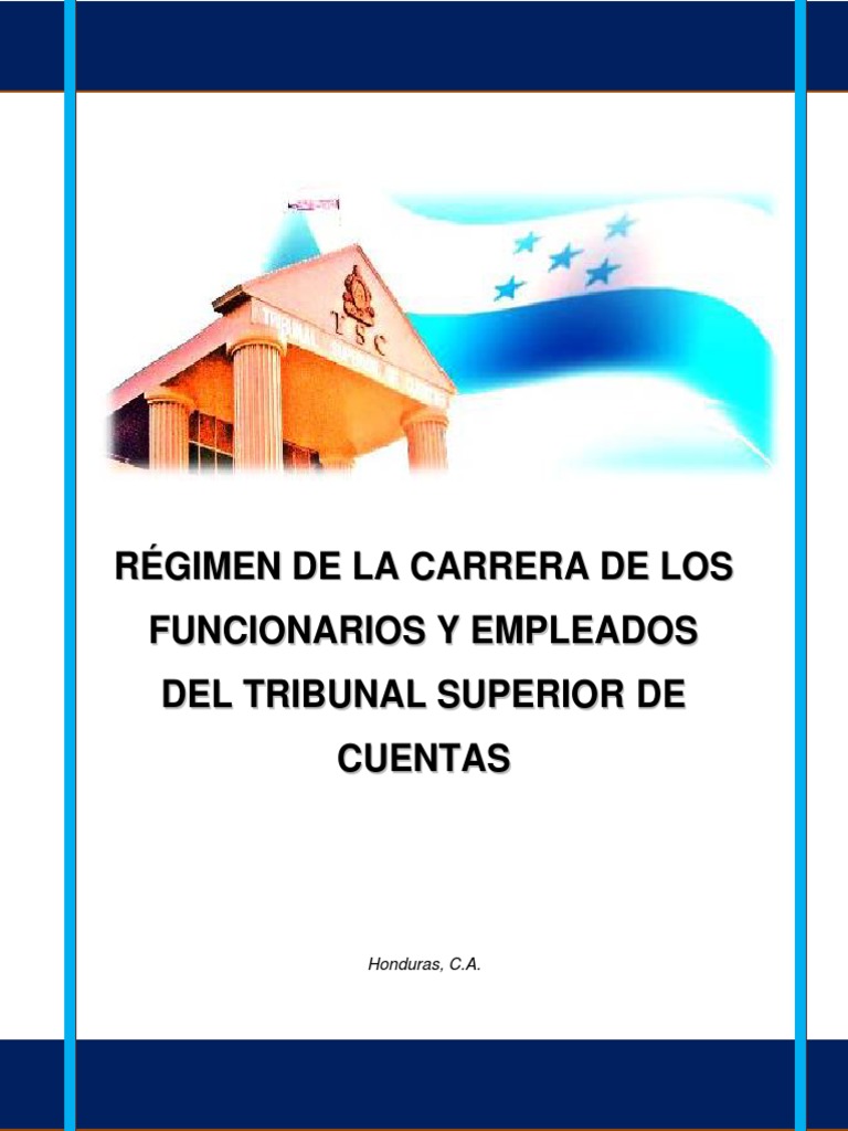 Régimen de La Carrera de Los Funcionarios y Empleados Del TSC | PDF | Salario | Gestión de ...