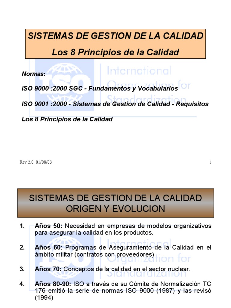 Los principios fundamentales de un sistema de gestión de la calidad ...