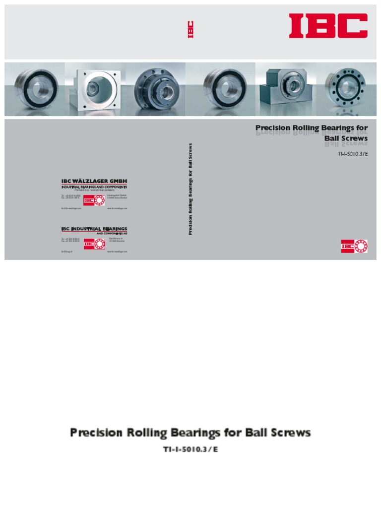 05 - IBC Prec. Roll. Bear. For Ball Screws - TI-I-5010.3 | PDF ...