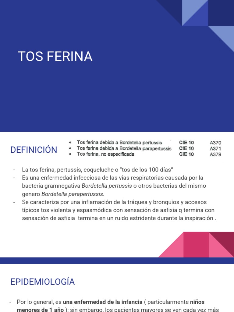 Tos Ferina | PDF | Epidemiología | Microbiología
