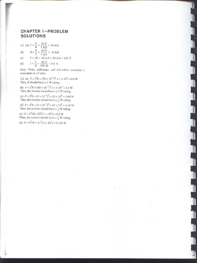 Solution Manual - Microelectronic Circuits (5E) | PDF