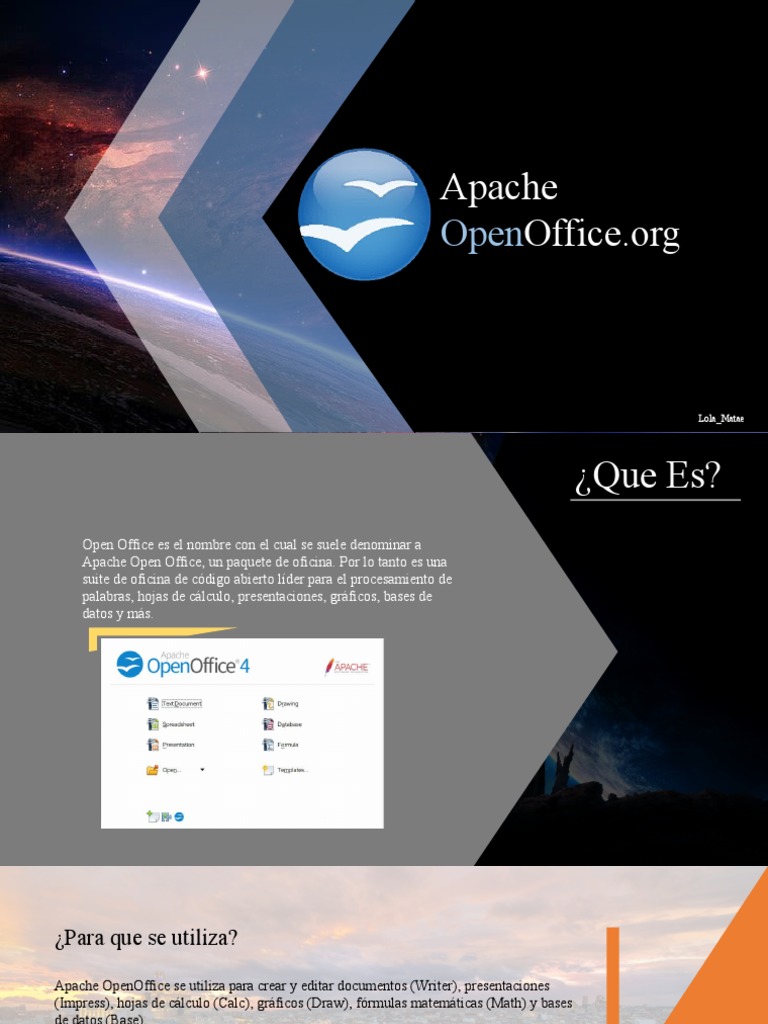 Presentacion de Apache Open Office | PDF | Informática