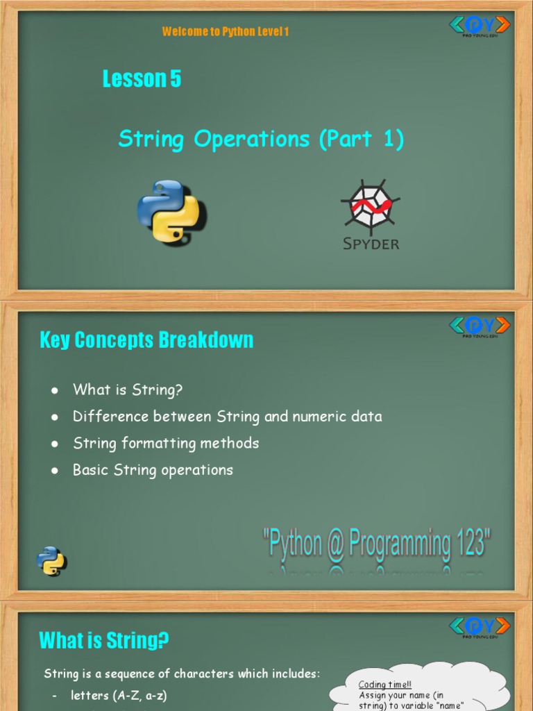 Lesson 5 String Operations - Part 1 | PDF | String (Computer Science) | Letter Case