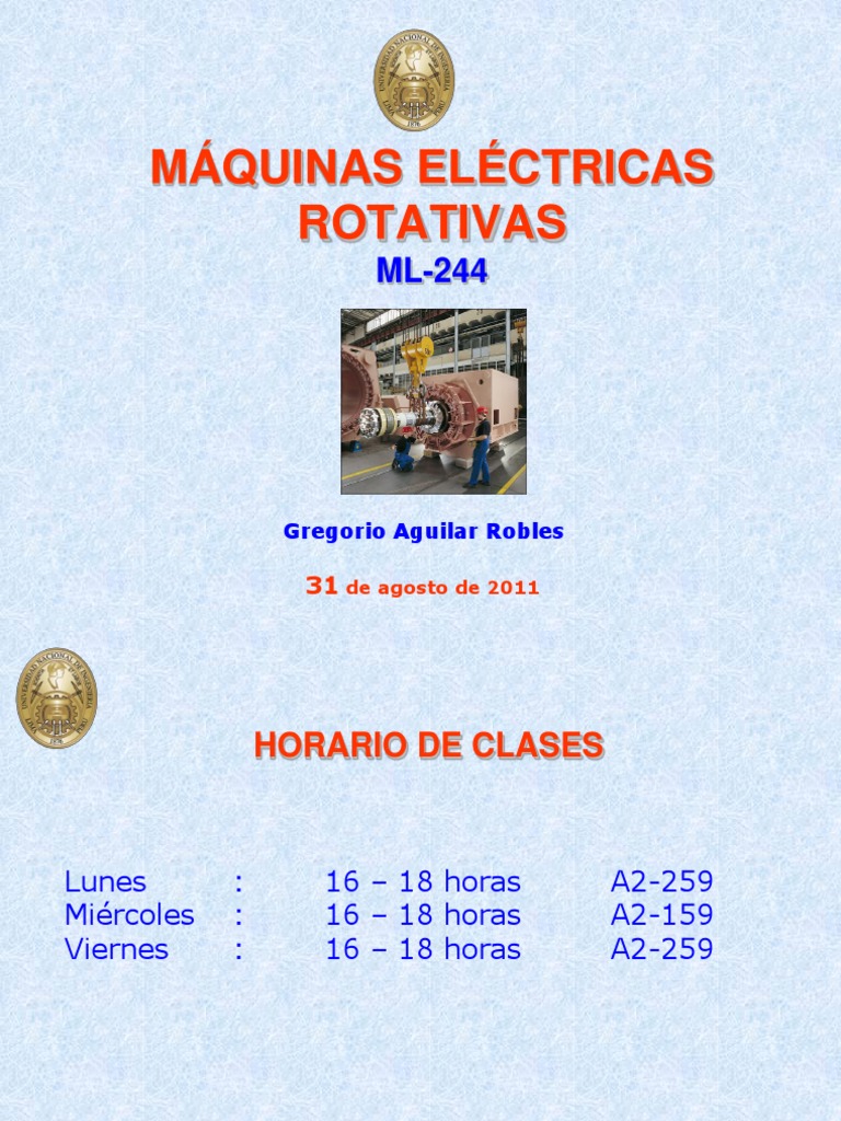 Introducción A Las Máquinas Eléctricas Rotativas | PDF | Generador eléctrico | Transformador