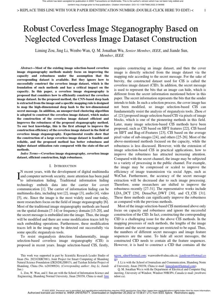 Robust Coverless Image Steganography Based On Neglected Coverless Image Dataset Construction ...