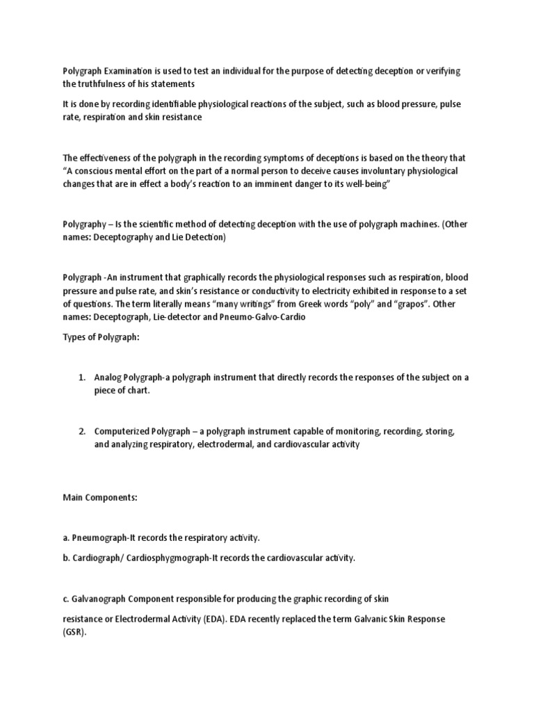 Lie Detection | PDF | Polygraph | Deception