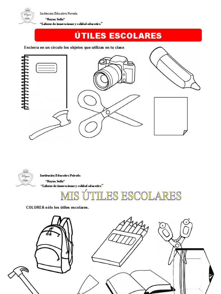 Útiles Escolares FichAS de 5 Años | PDF
