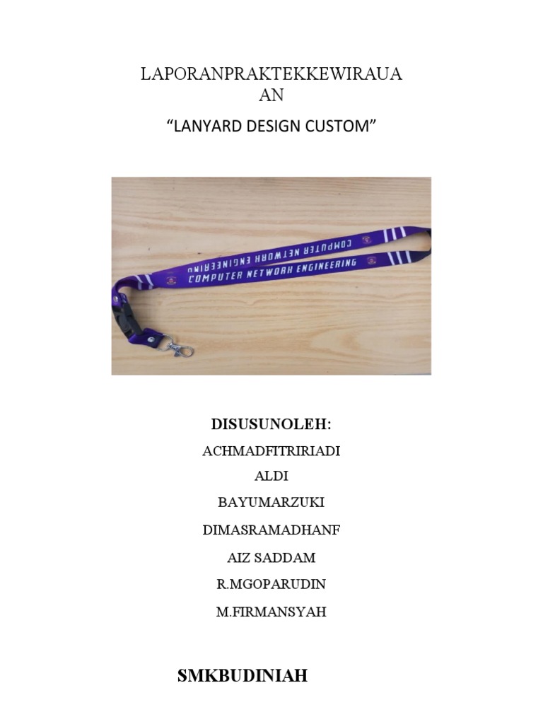 LAPORAN PKK LANDYARD DESIGN CUSTOM | PDF