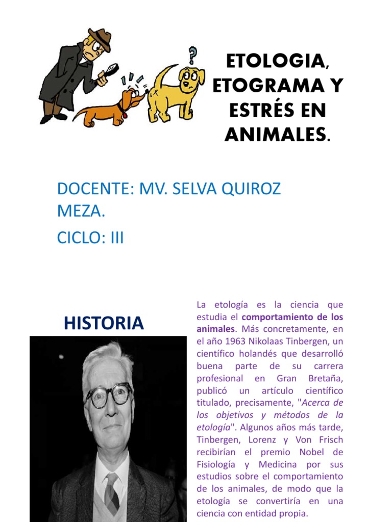 ETOLOGIA, ETOGRAMA Y ESTRÉS EN ANIMALES | PDF | Etología | Estrés ...