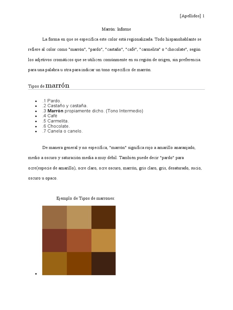 Origen y significado del color marrón | PDF | marrón | Azul