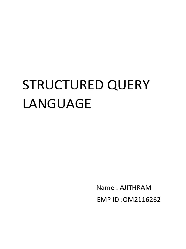 Ddl Dml Dcl Dql Tcl 1 Pdf Sql Information Technology Management 4711