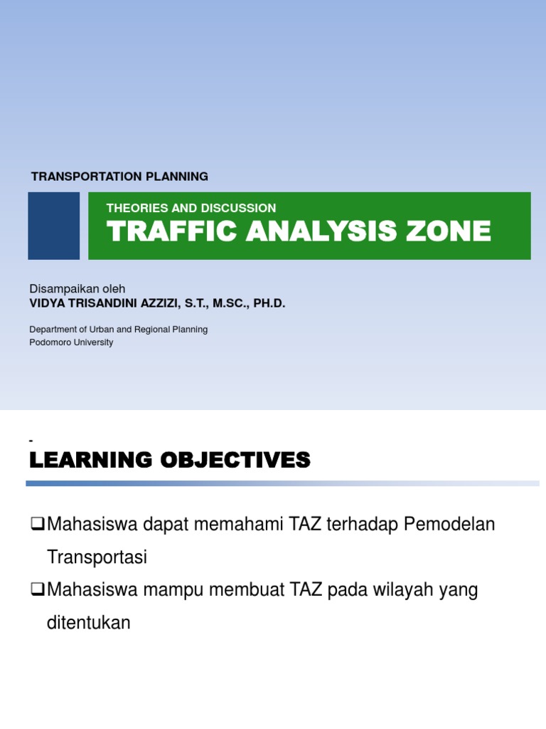 Analisis Zona Transportasi dan TAZ | PDF | Sains & Matematika | Teknologi & Rekayasa