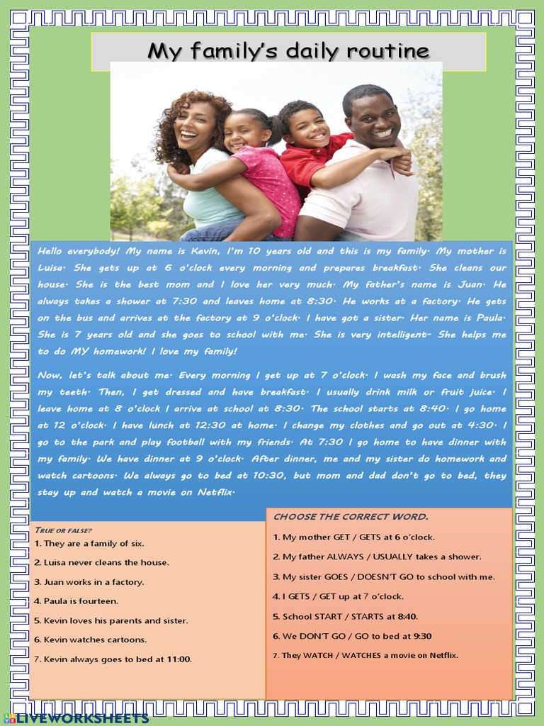 Family Routine | PDF