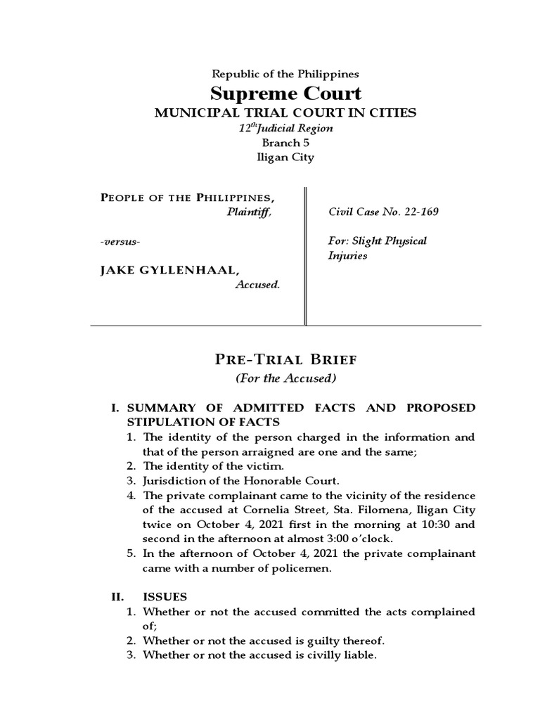 PTB Accused Sample | PDF | Public Law | Justice