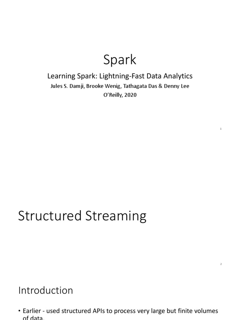 Spark Streaming | PDF | Apache Spark | Table (Database)