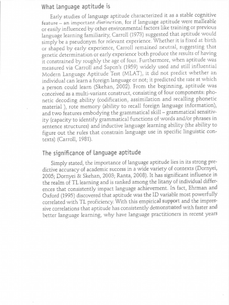 Language Aptitude | PDF