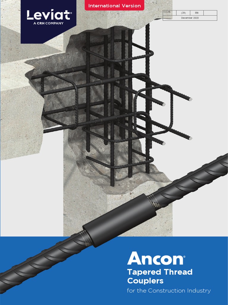Ancon Tapered Thread Couplers International Version | PDF | Welding ...
