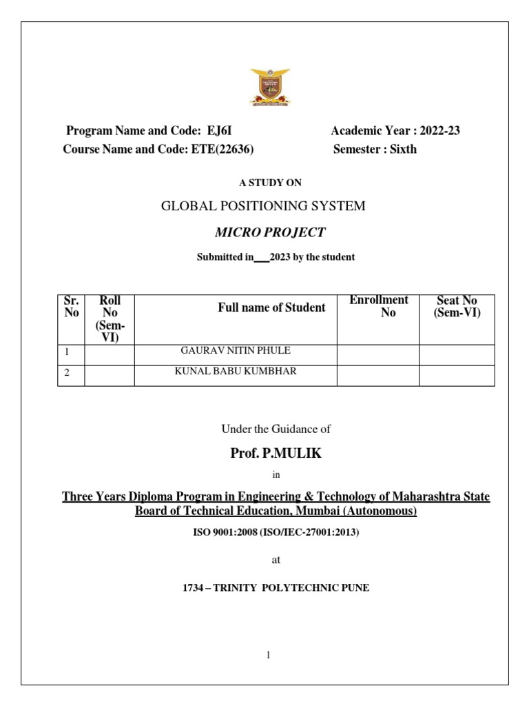 Global Positioning System: Micro Project | PDF | Cursor (User Interface) | Arduino