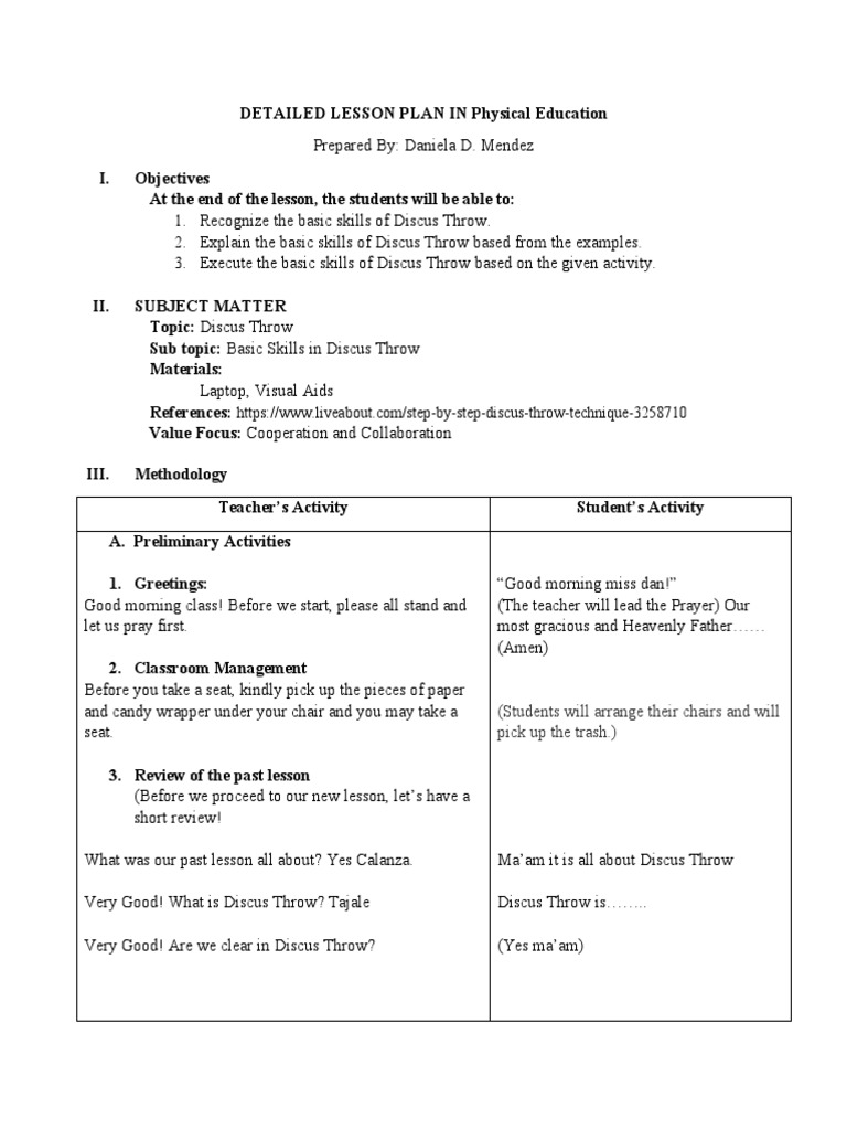 Share Share DETAILED-LESSON-PLAN-IN-Physical-Education | PDF