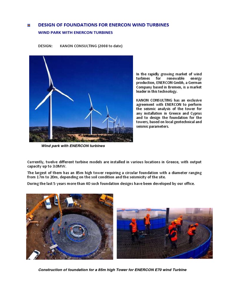Enercon Turbines | PDF