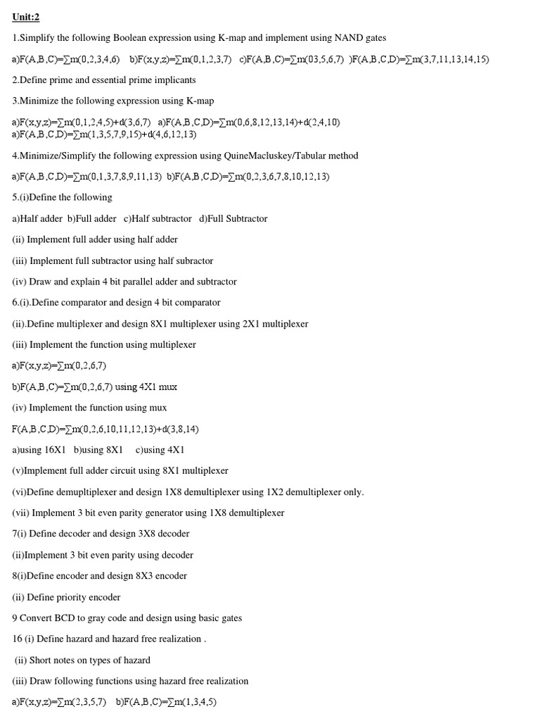 DSD 2-1 | PDF | Electronic Design | Electrical Circuits