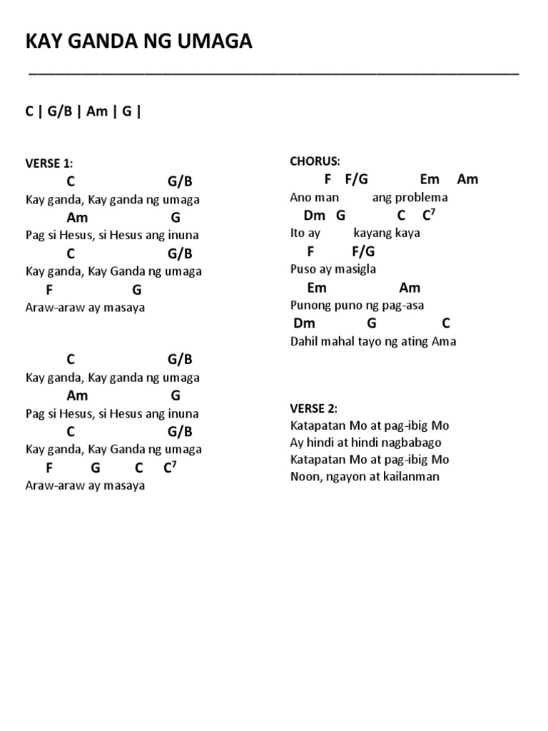 Kay Ganda NG Umaga - LCC | PDF