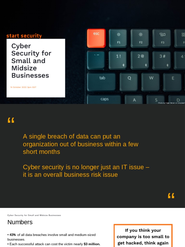Cybersecurity For SME | PDF | Security | Computer Security