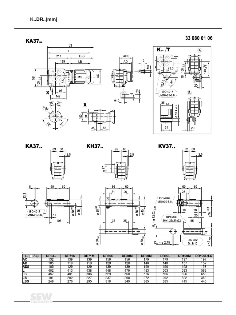 KA KH KV 37 Dimension | PDF