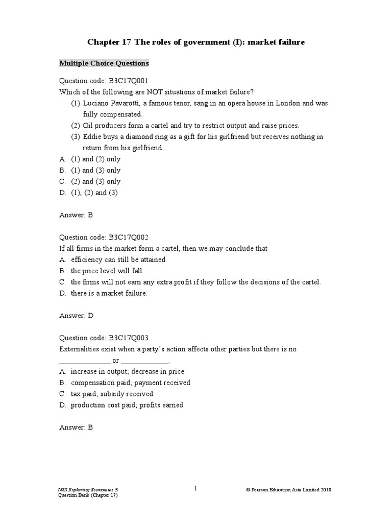 Ch.17 ENG-market Failure | PDF | Externality | Market Failure
