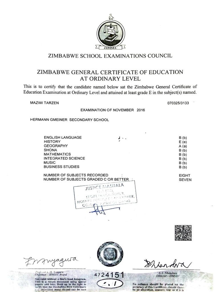 O Level Certificate | PDF