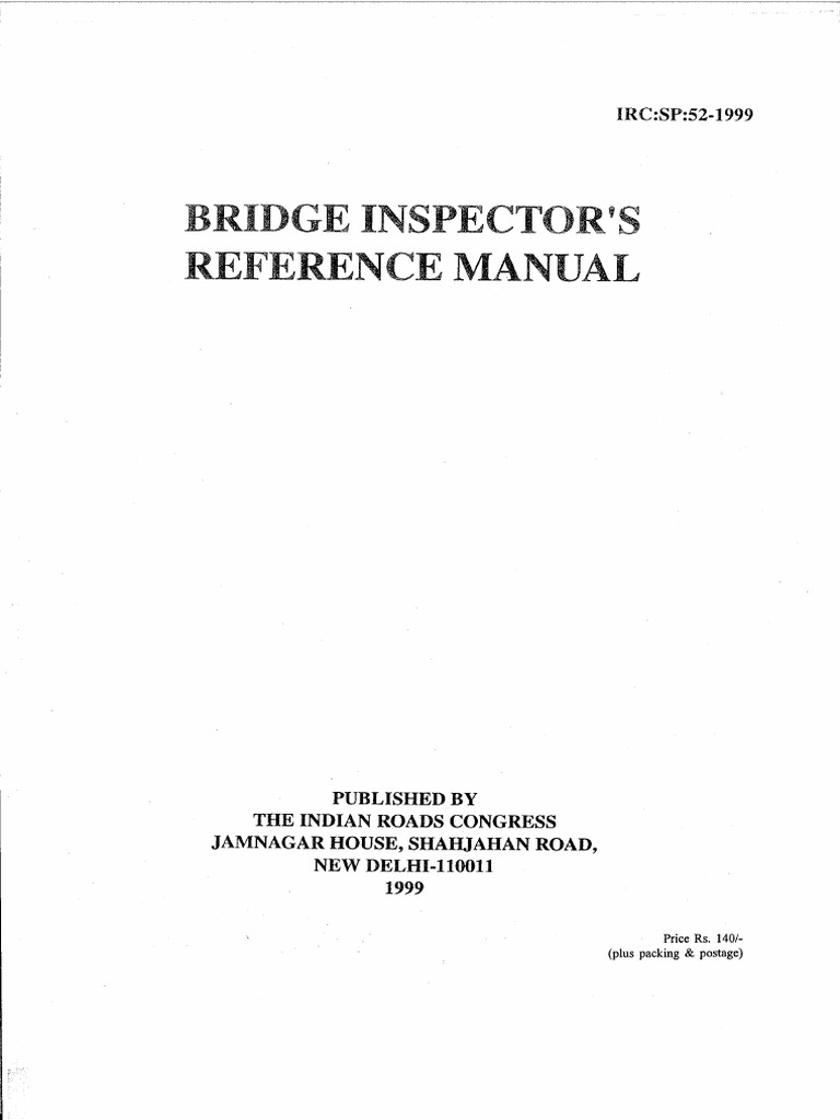 Irc-Sp-52-1999-Bridge Inspector's Reference Manual | PDF