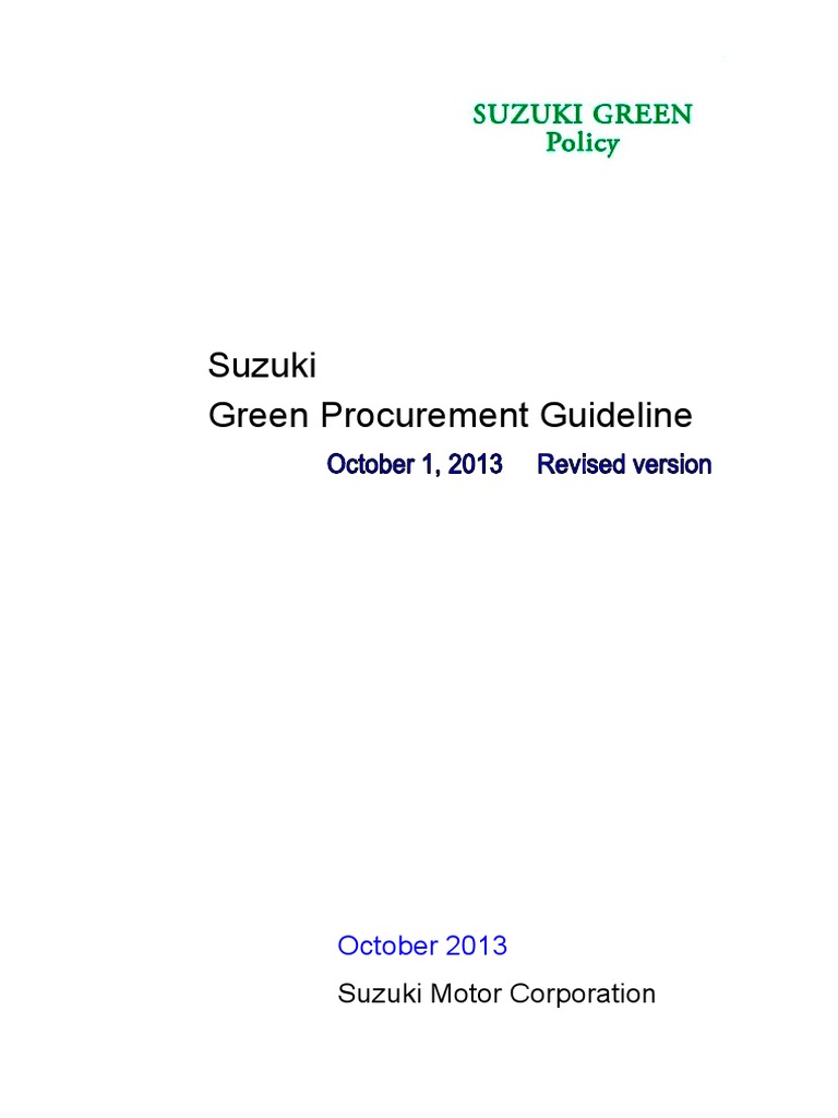 I Green Guideline | Download Free PDF | Procurement | Supply Chain